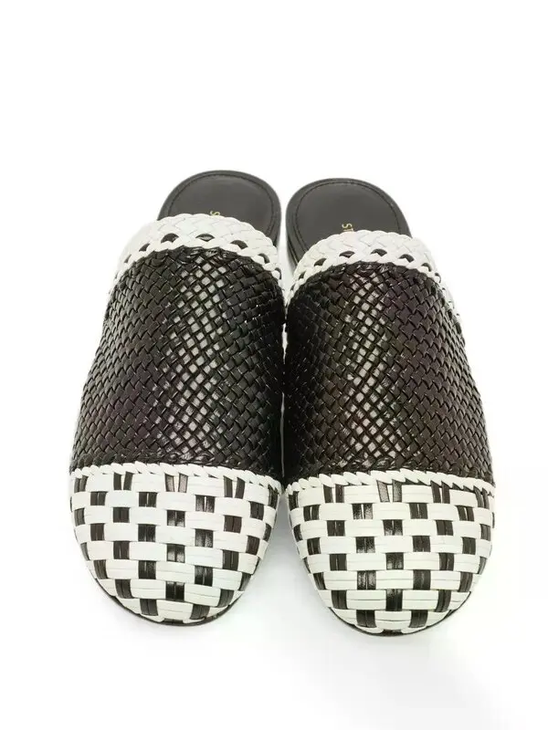 STUART WEITZMAN Indiana Woven Leather Mules