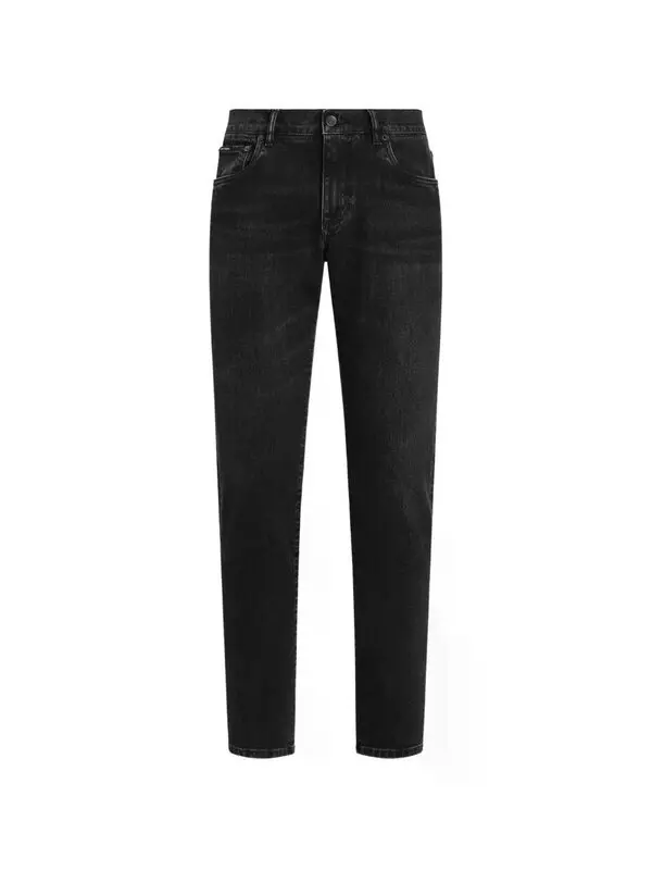 Dolce & Gabbana Slim Fit Denim Trousers - Black