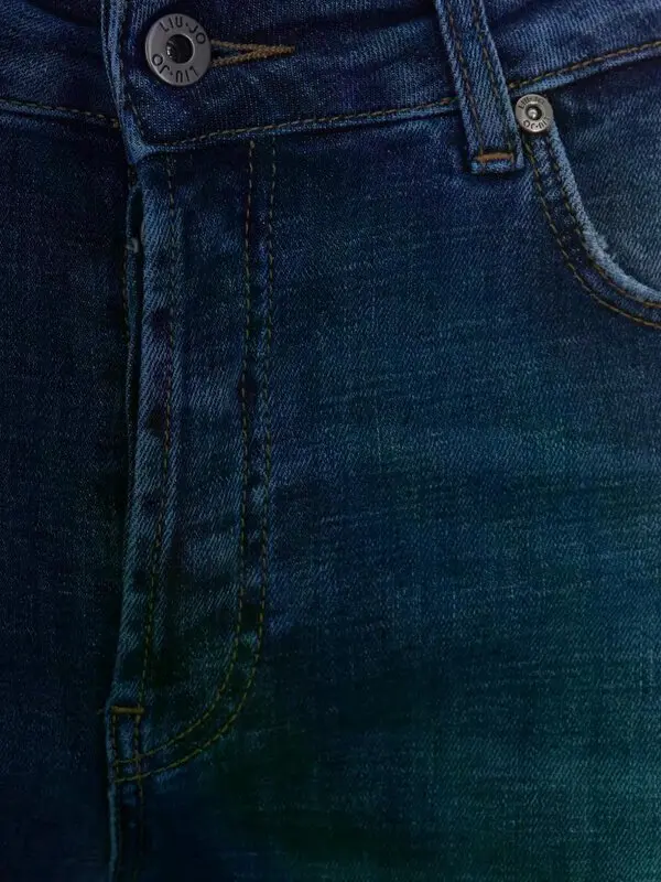 Liu Jo Whiskered Turn-up Jeans - Blue