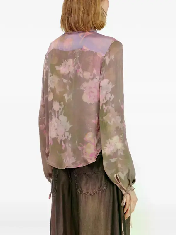 DIESEL® Chiffon Floral Print Shirt