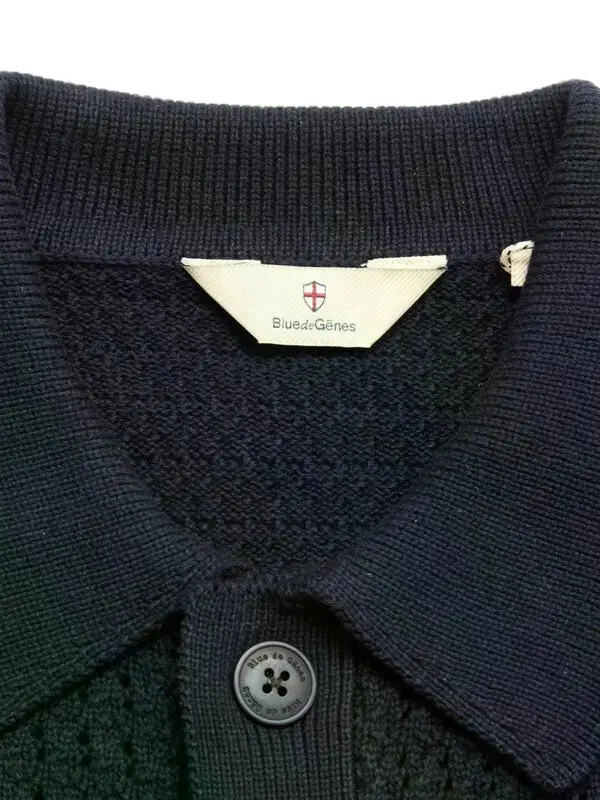 BLUE DE GÊNES Pointelle Knit Cardigan - Blue