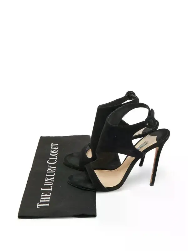 Prada Suede Stiletto Heeled Sandals