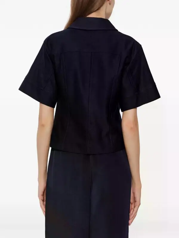 Max Mara Short-sleeve Button-up Jacket