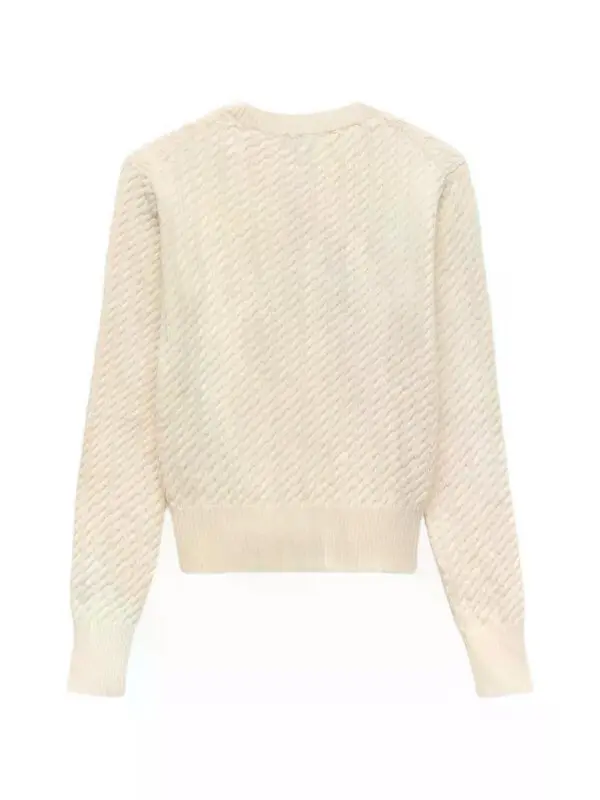 Kenzo Cable-knit Logo-embroidered Sweater