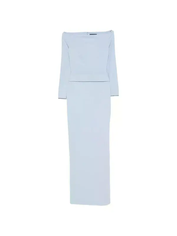 Solace London Sabina Off-the-shoulder Maxi Dress - Blue