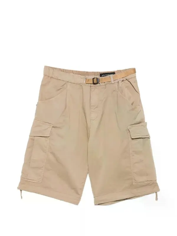 WHITE SAND Belted Cargo Shorts - Neutrals