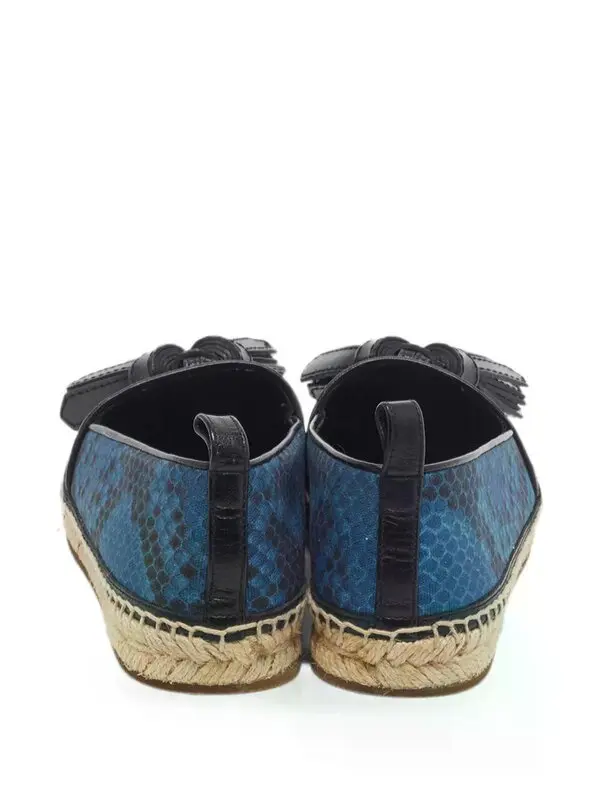 Burberry Snake-print Espadrilles - Blue