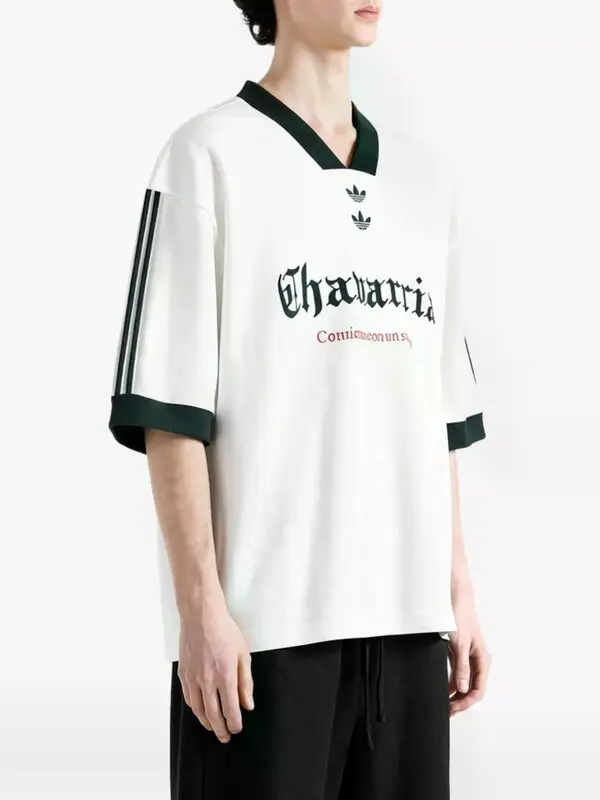Adidas Logo Print V-neck T-shirt