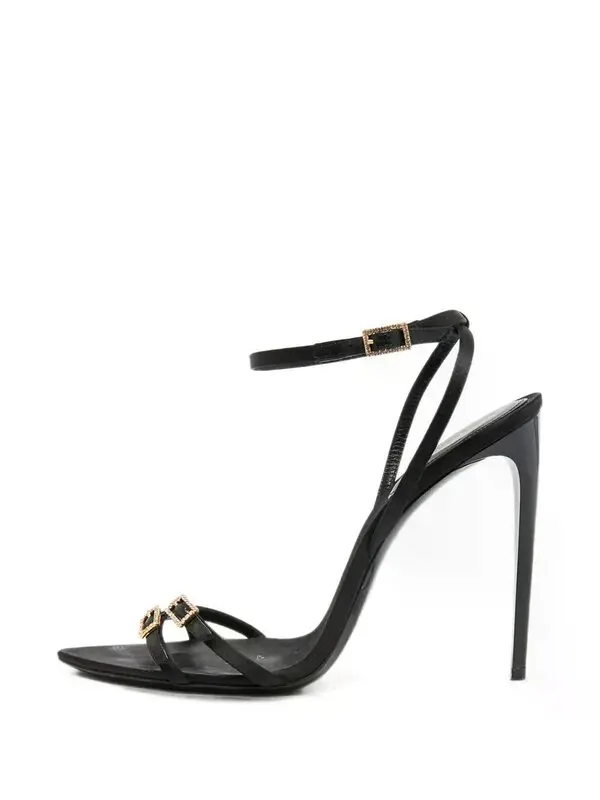 Saint Laurent Cassie Crystal-embellished Stiletto Sandals