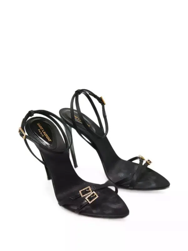 Saint Laurent Cassie Crystal-embellished Stiletto Sandals