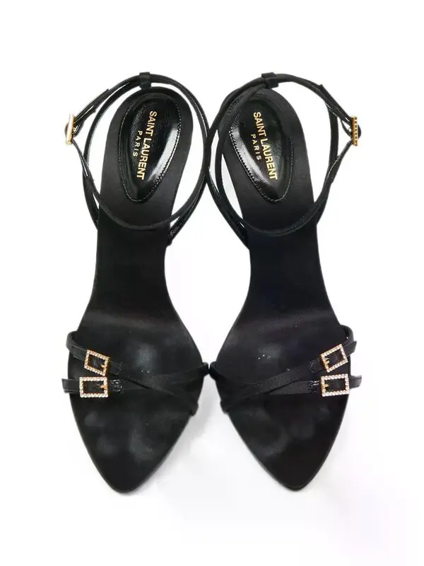 Saint Laurent Cassie Crystal-embellished Stiletto Sandals