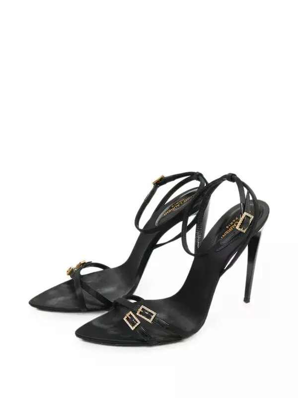 Saint Laurent Cassie Crystal-embellished Stiletto Sandals