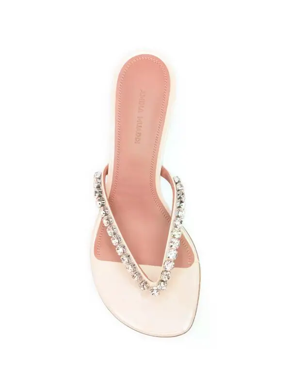Amina Muaddi Gigi Thong Crystal-embellished Sandals