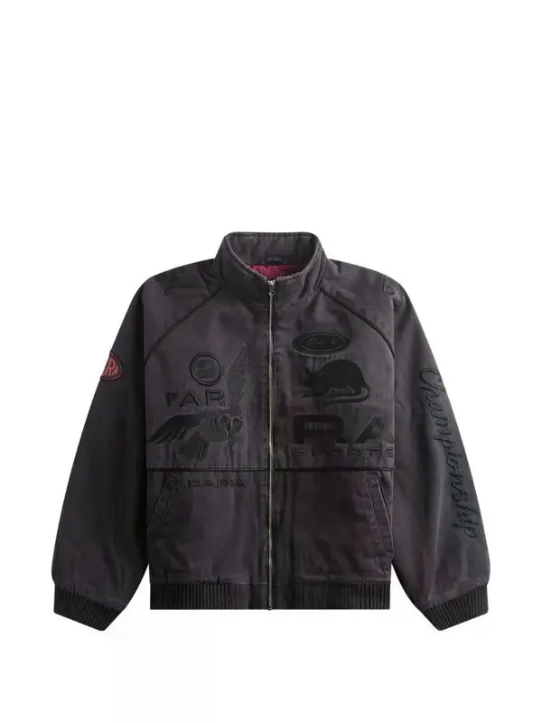 PARRA Owl Meets Rat Embroidered Jacket - Blue