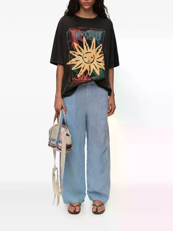 Bimba Y Lola Sun-logo Print Oversized T-shirt