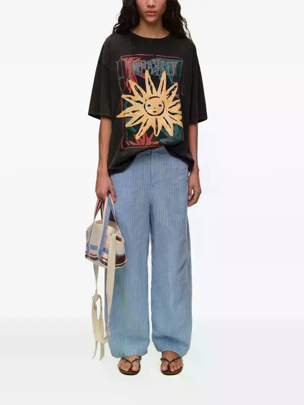 Bimba Y Lola Sun-logo Print Oversized T-shirt