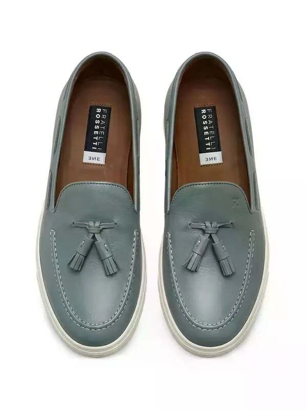 Fratelli Rossetti Brera Tassel-detail Leather Loafers - Grey