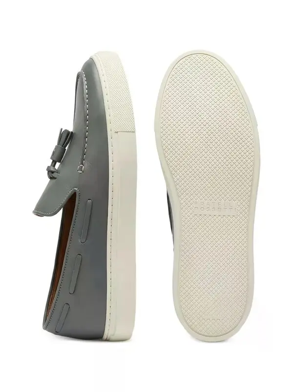 Fratelli Rossetti Brera Tassel-detail Leather Loafers - Grey