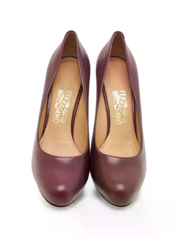 FERRAGAMO Leo Leather Heeled Pumps