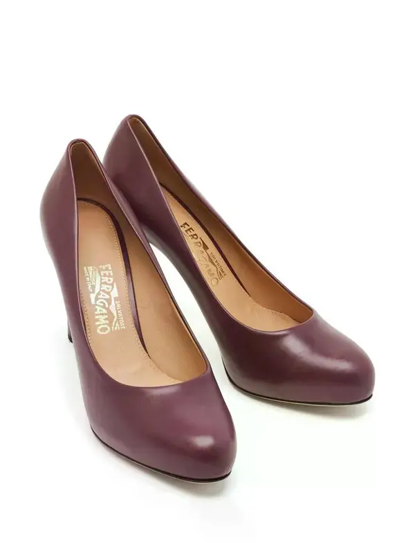 FERRAGAMO Leo Leather Heeled Pumps