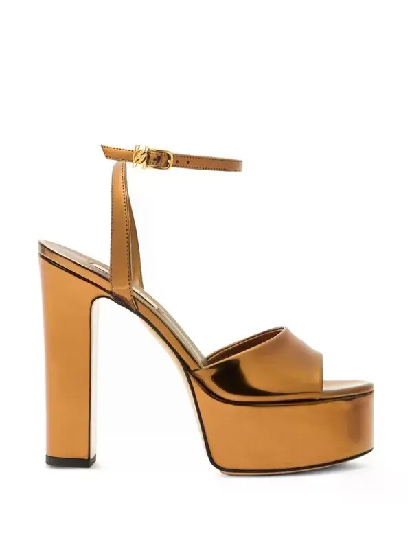 Casadei Platform Interstellar Sandals - Gold