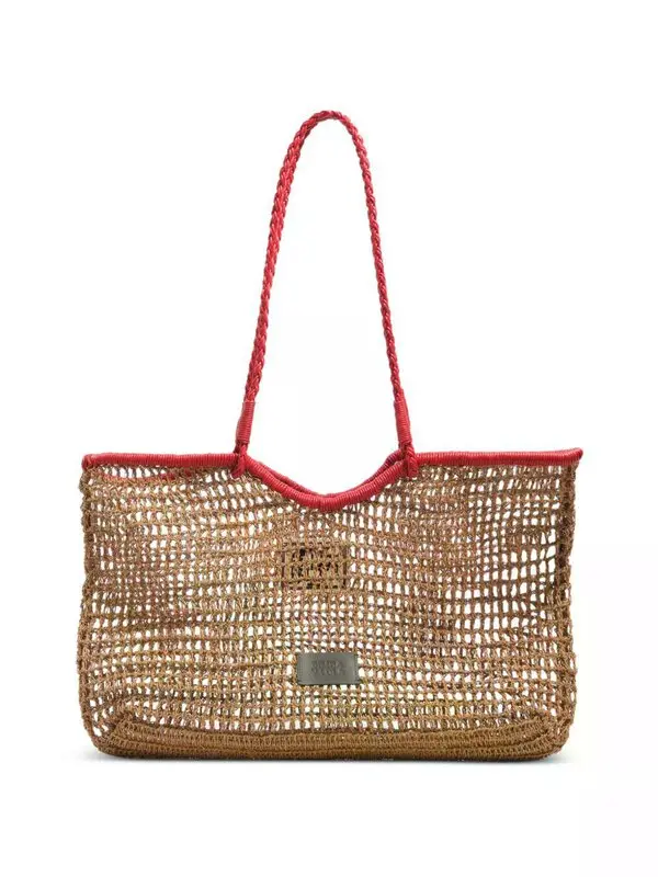 Bimba Y Lola Large Woven Design Tote Bag