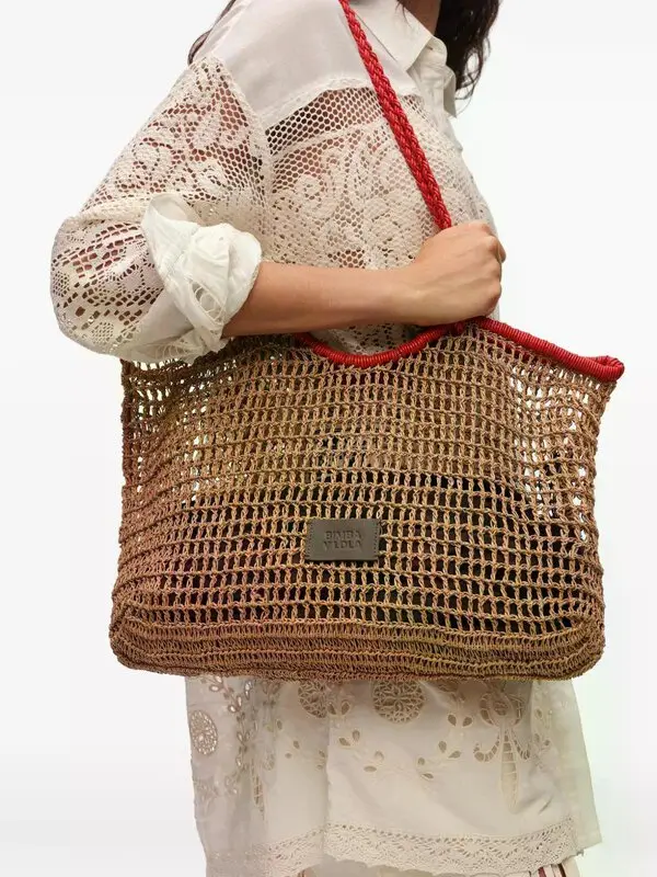 Bimba Y Lola Large Woven Design Tote Bag