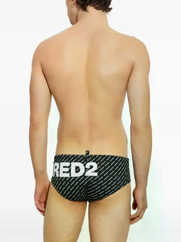 Dsquared2 All-over Logo Print Swim Briefs