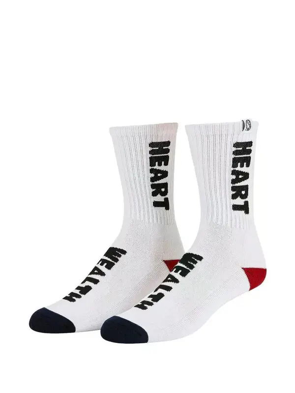 BILLIONAIRE BOYS CLUB Intarsia-knit Logo Socks - White