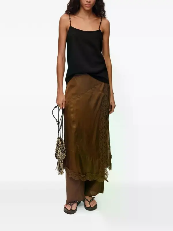 Bimba Y Lola Asymmetric Skort Trousers With Lace Trim