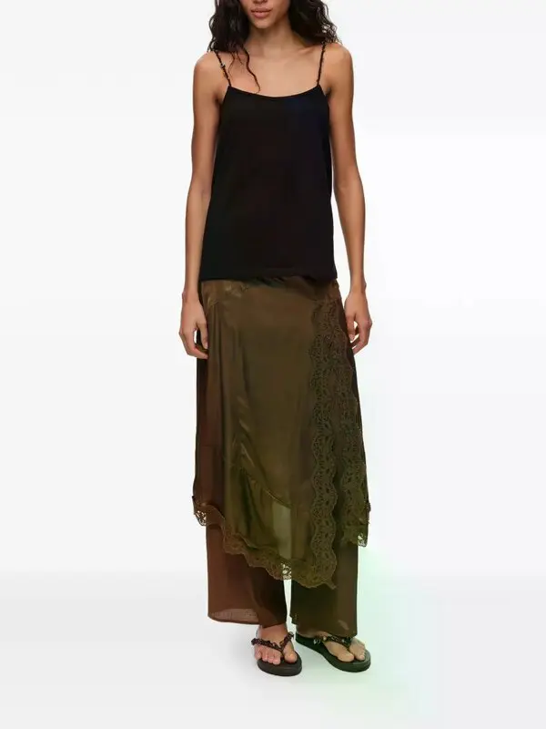 Bimba Y Lola Asymmetric Skort Trousers With Lace Trim