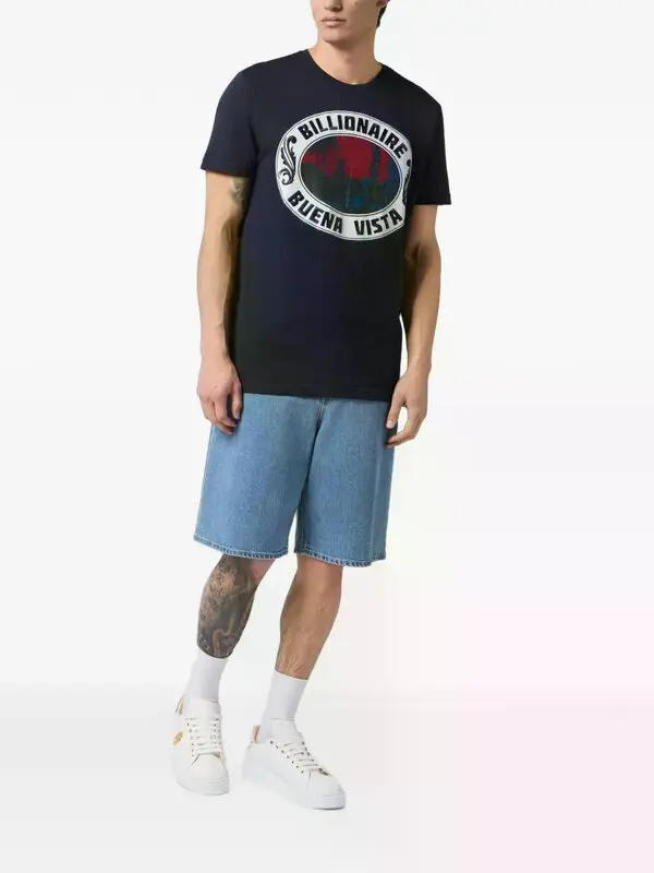 BILLIONAIRE Logo Patch Shorts - Blue