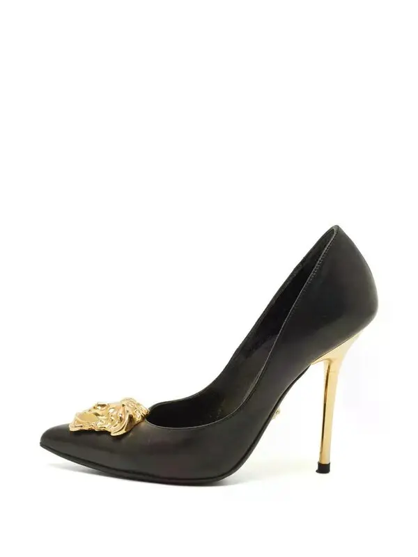 Versace Medusa Leather Pumps - Black