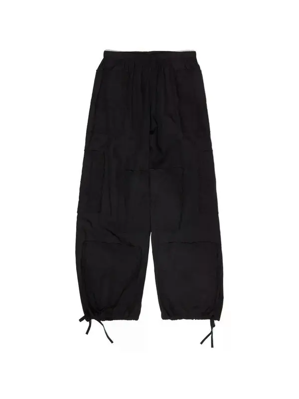 Bimba Y Lola Embroidered Patchwork Drawstring Trousers - Black