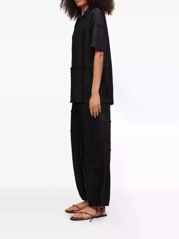 Bimba Y Lola Embroidered Patchwork Drawstring Trousers