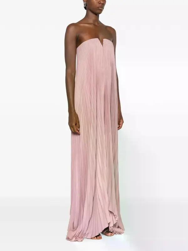 L'IDEE Black Tie Pleated Gown