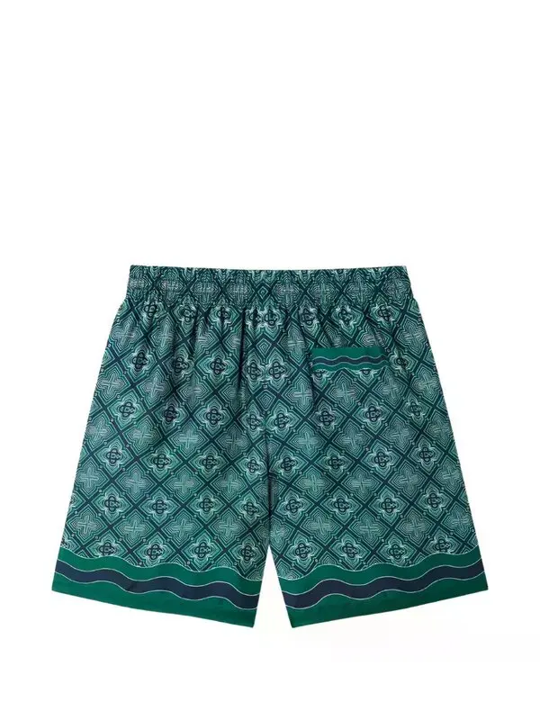 Casablanca Radiating Monogram Deck Shorts - Green
