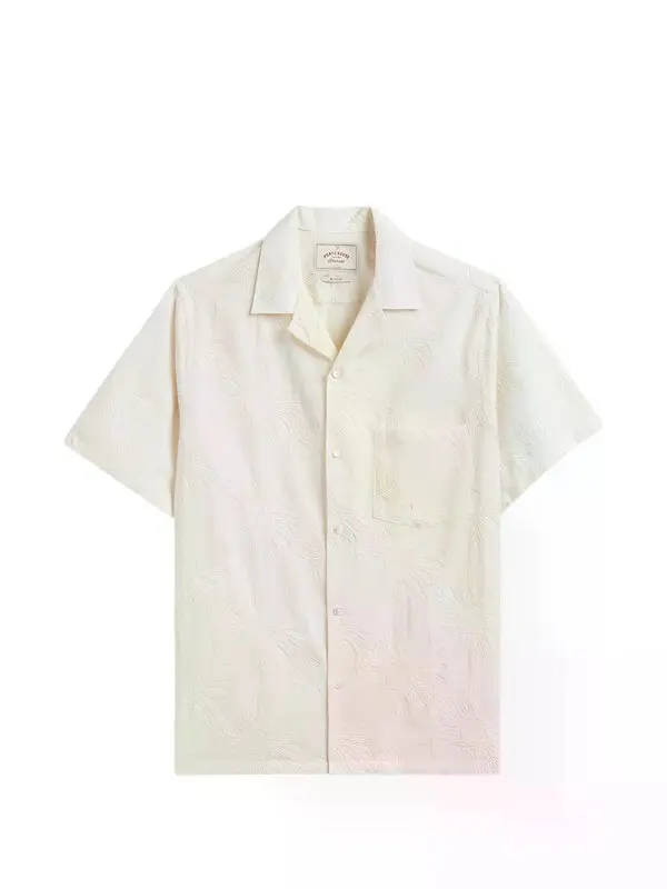 Portuguese Flannel Embroidered Short-sleeve Shirt - Neutrals