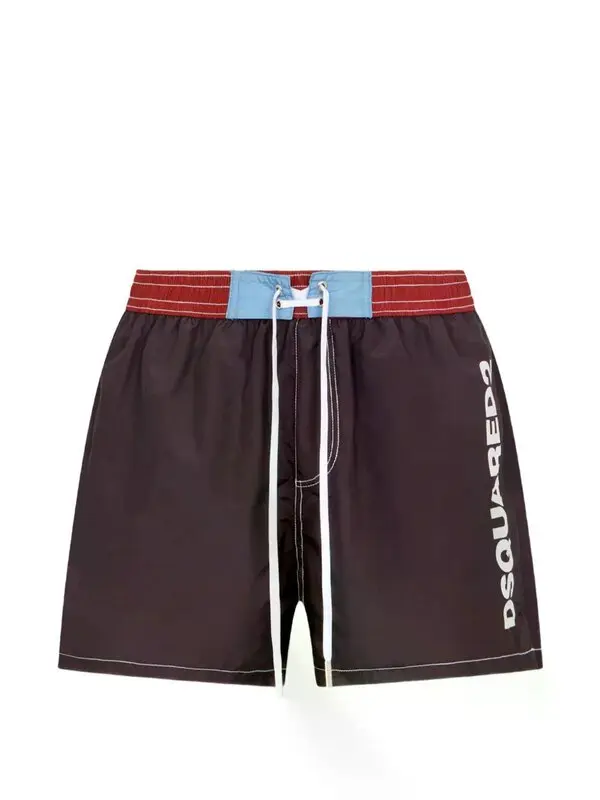 Dsquared2 Midi Swim Boxer Shorts With Logo Detail