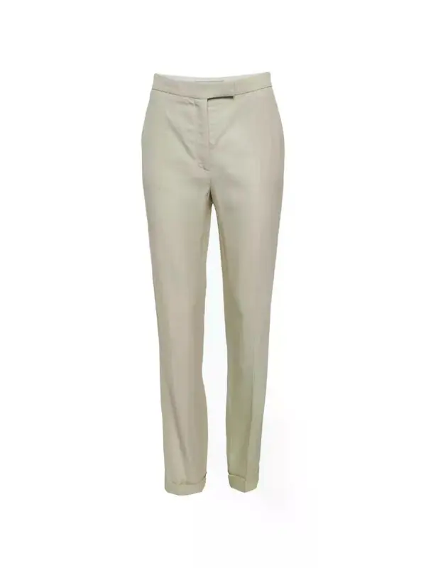 Stella McCartney Beige Gabardine Straight-leg Trousers - Neutrals