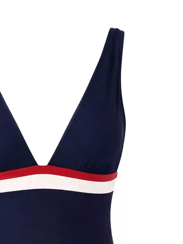 BANANA MOON Open-back Swimsuit With Striped Trim