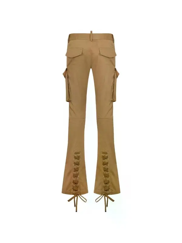 Dsquared2 Cotton Cargo Pants With Corset Lacing Detail