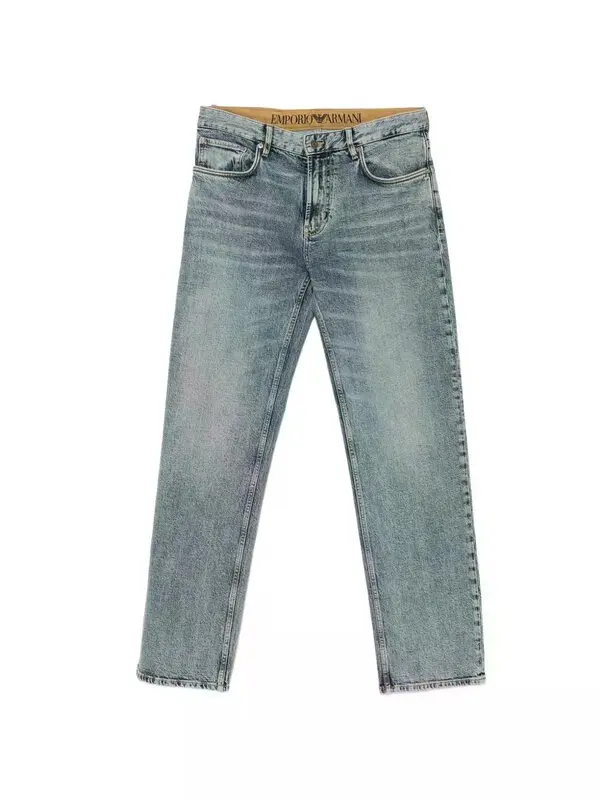 Emporio Armani Faded Effect Jeans - Blue