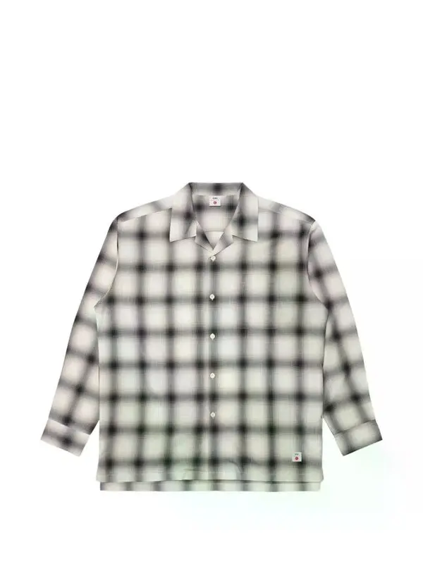 Edwin Check-print Open-collar Shirt