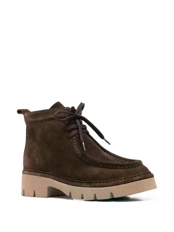 SERGIO MORETTI FIRENZE Suede Lace-up Ankle Boots