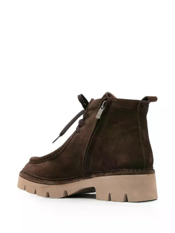 SERGIO MORETTI FIRENZE Suede Lace-up Ankle Boots