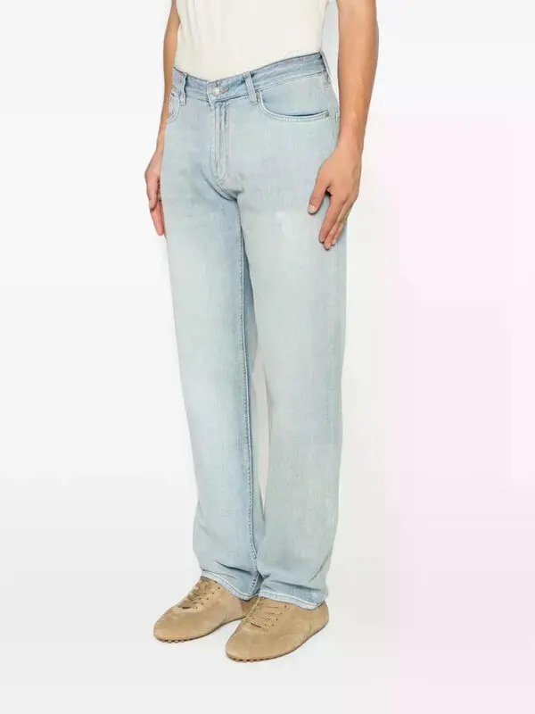 Emporio Armani Logo Plaque Straight Jeans
