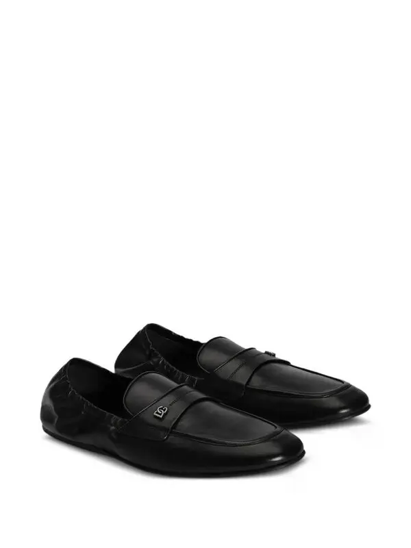 Dolce & Gabbana Calfskin Slippers - Black