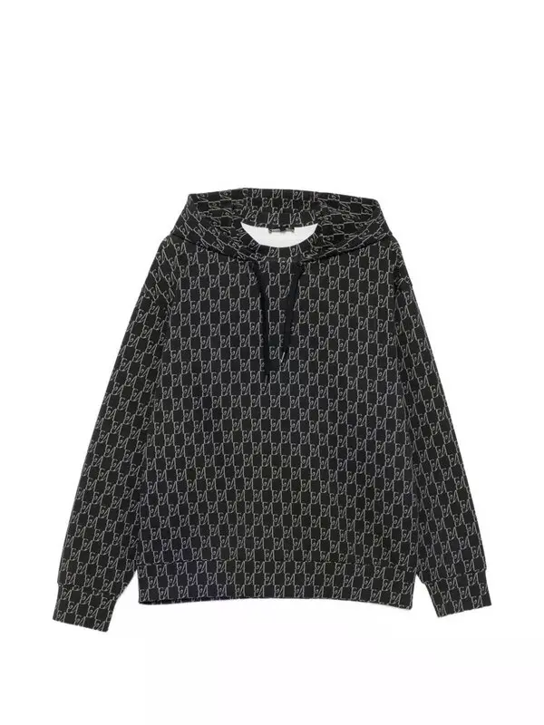 Emporio Armani Monogram Hoodie - Black