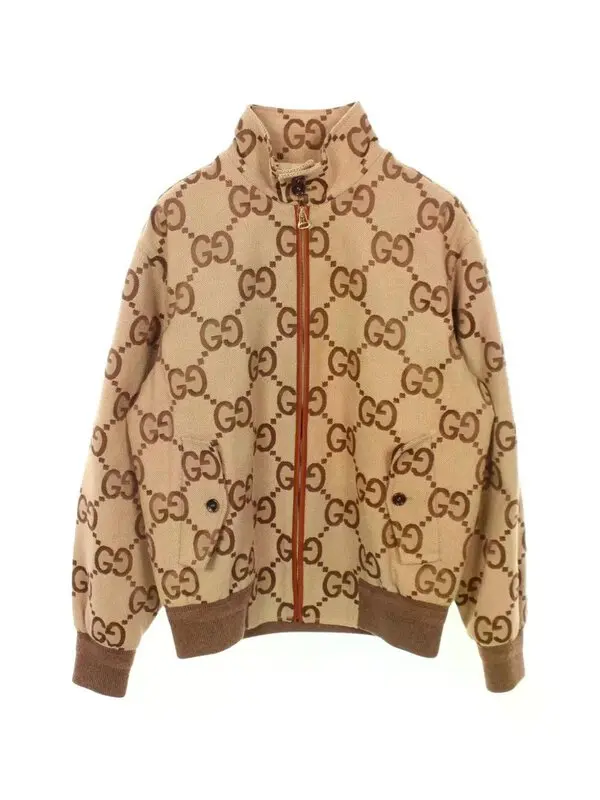 Gucci Jumbo Gg Canvas High Neck Jacket